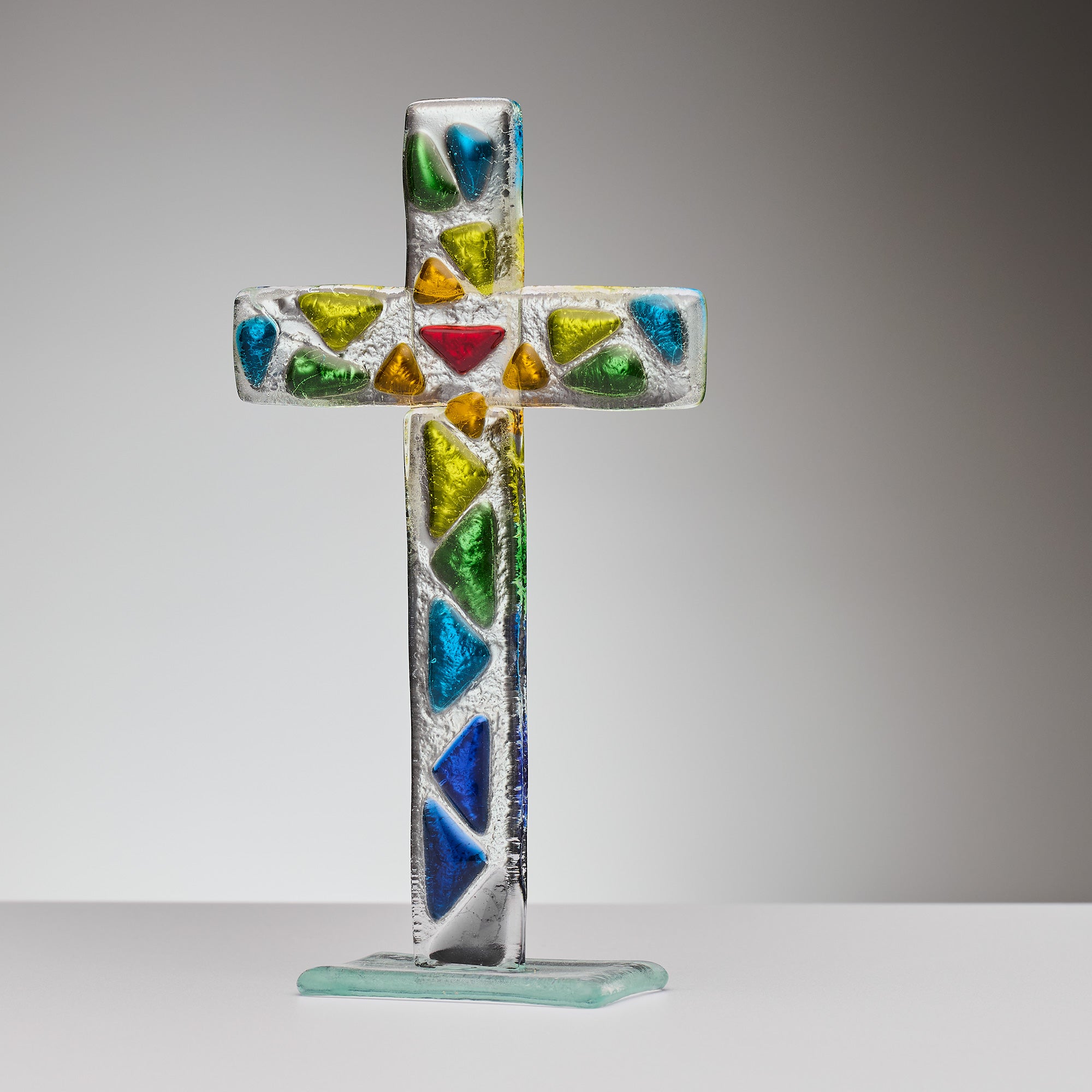 Standing Cross - Multicoloured Two – Aspire Art Glass