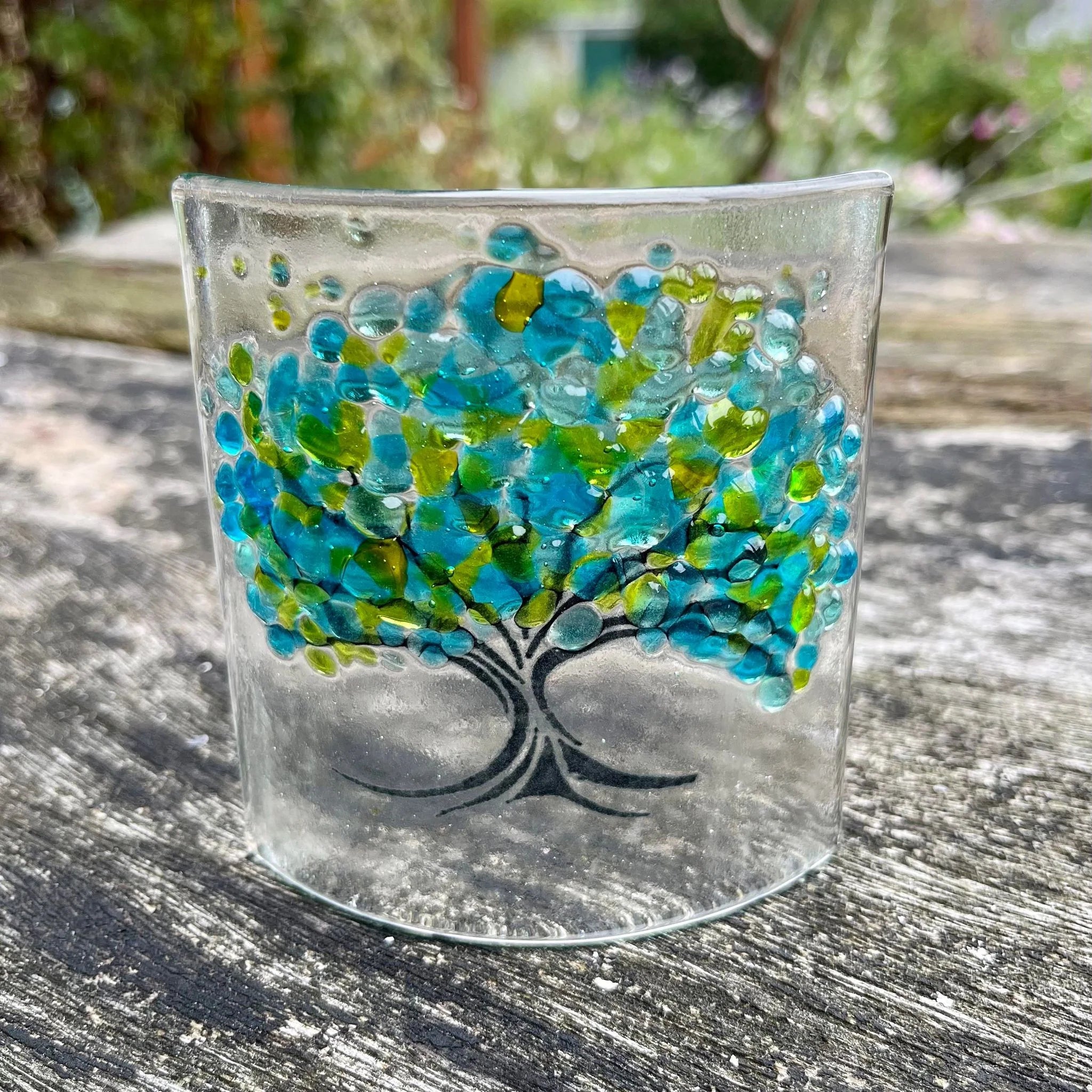 Glass Curve – Seasons Collection – Summer Green (Handmade Decorative O ...