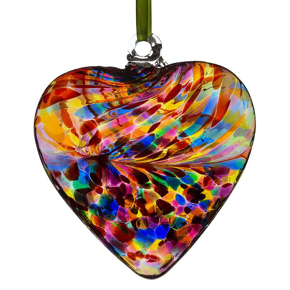 8cm Friendship Heart - Multicoloured – Aspire Art Glass